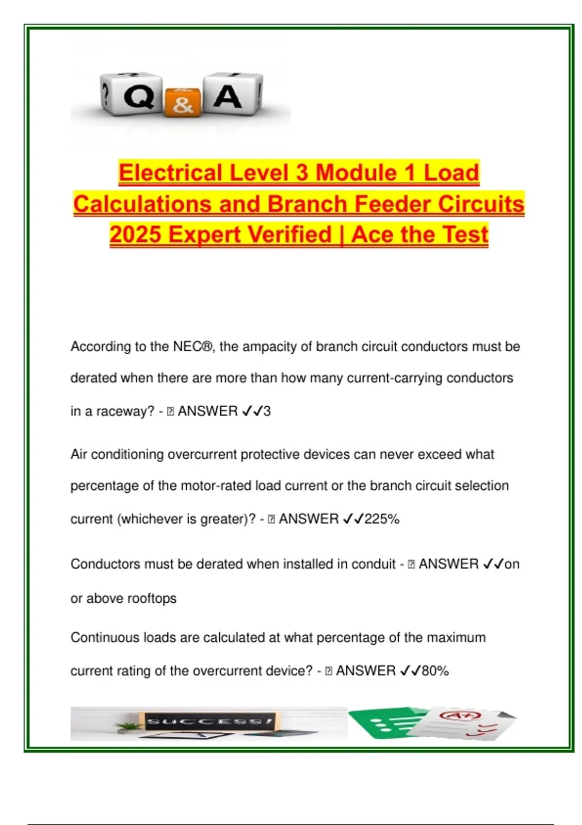 Electrical Level 3 Module 1 | Load Calculations & Branch Feeder ...