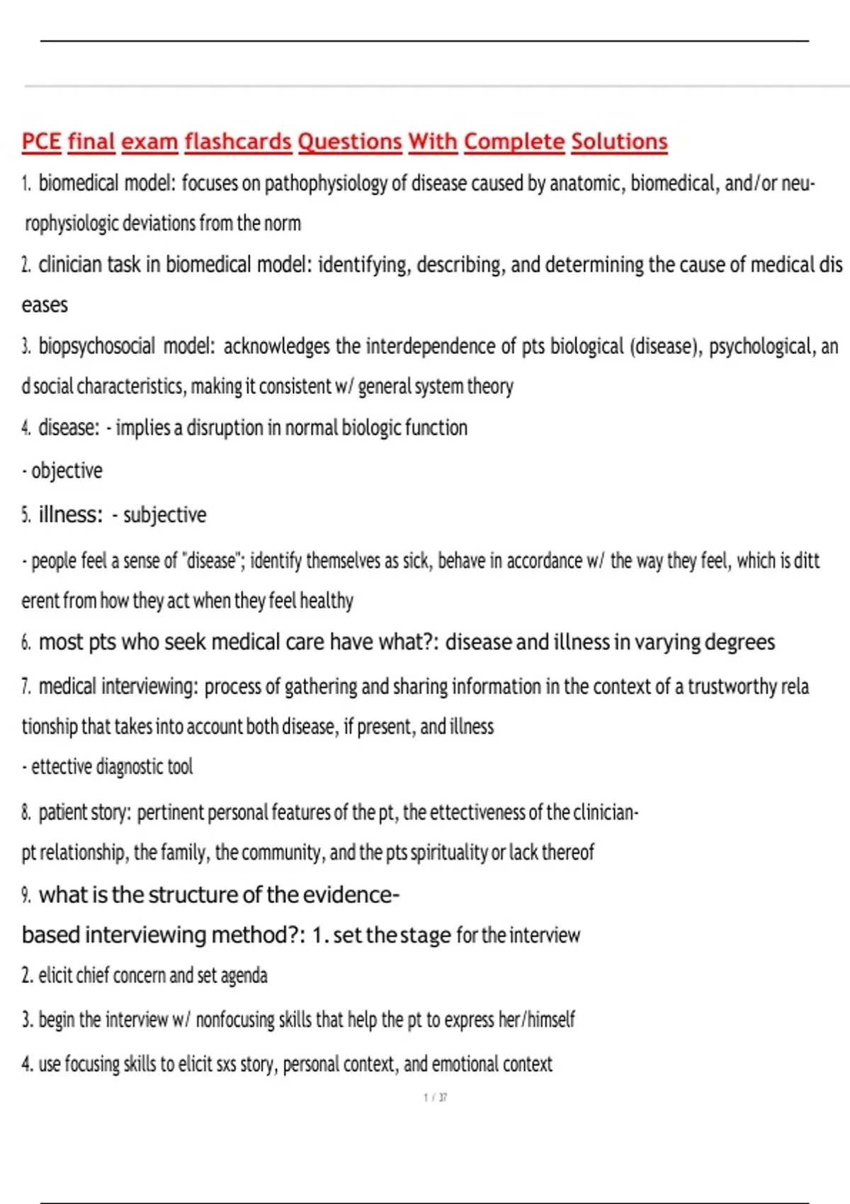 PCE final exam flashcards Questions With Complete Solutions.pdf - PCE ...