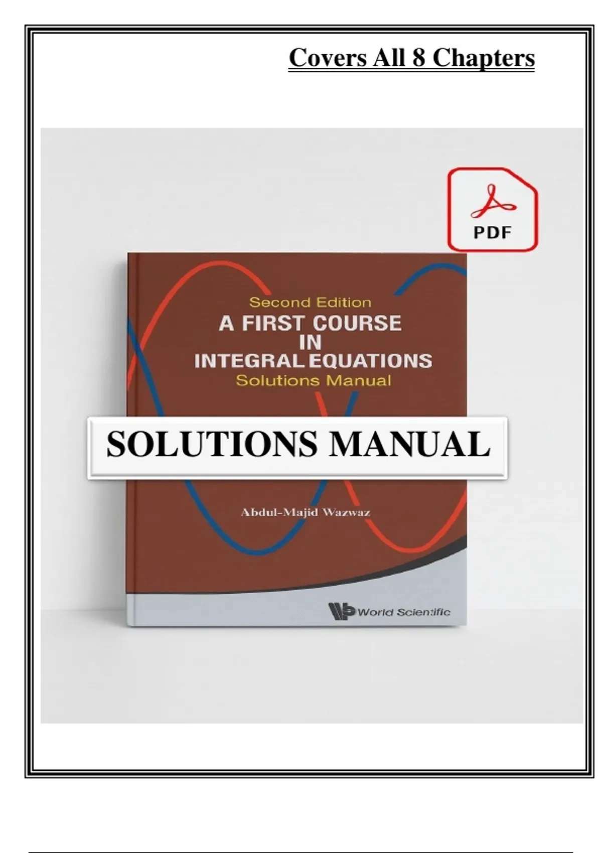 A First Course in Integral Equations Solutions Manual Second Edition PDF | Complete Step-by-Step ...