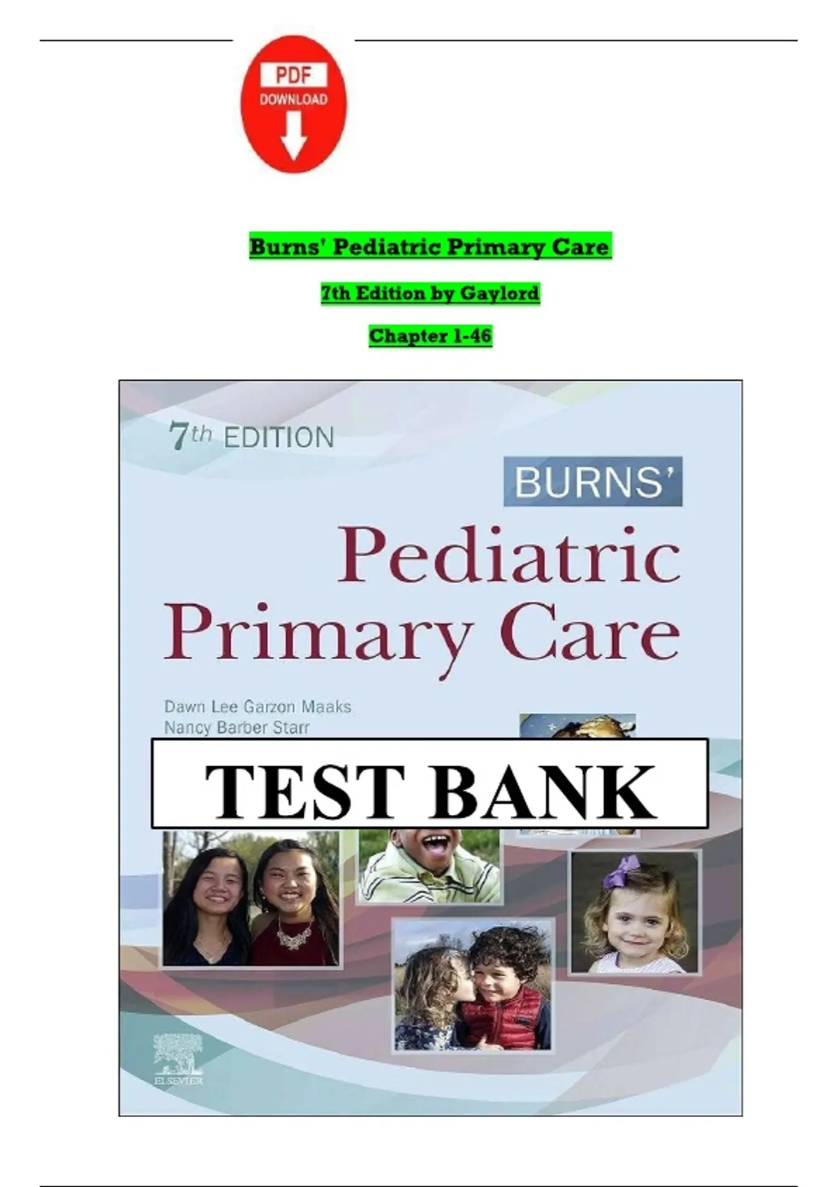 Test Bank for Burns' Pediatric Primary Care 7th Edition by Dawn Lee ...