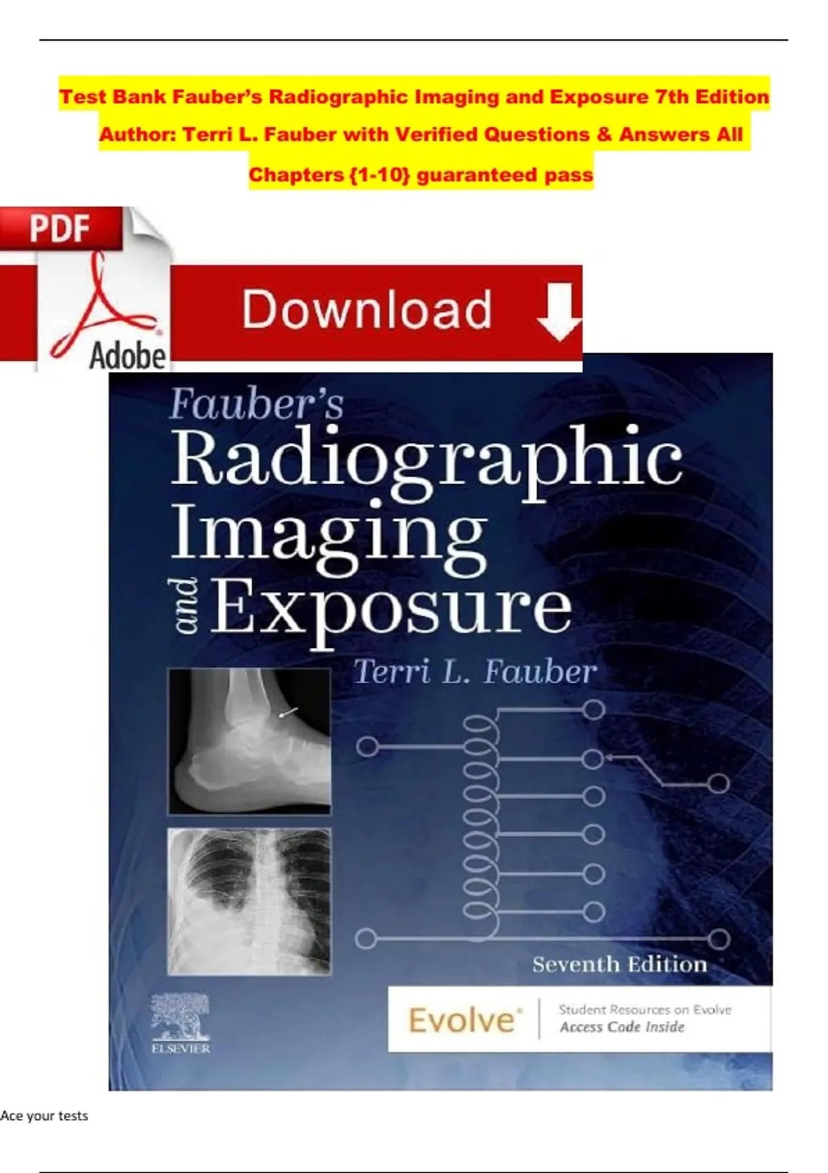 Radiographic Imaging & Exposure 7th Edition – Verified Test Bank for ...