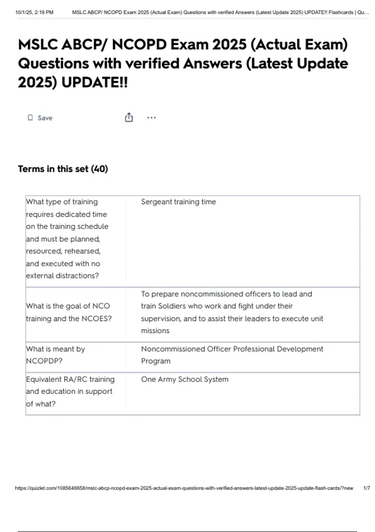 MSLC ABCP/ NCOPD Exam 2025 (Actual Exam) Questions with verified ...
