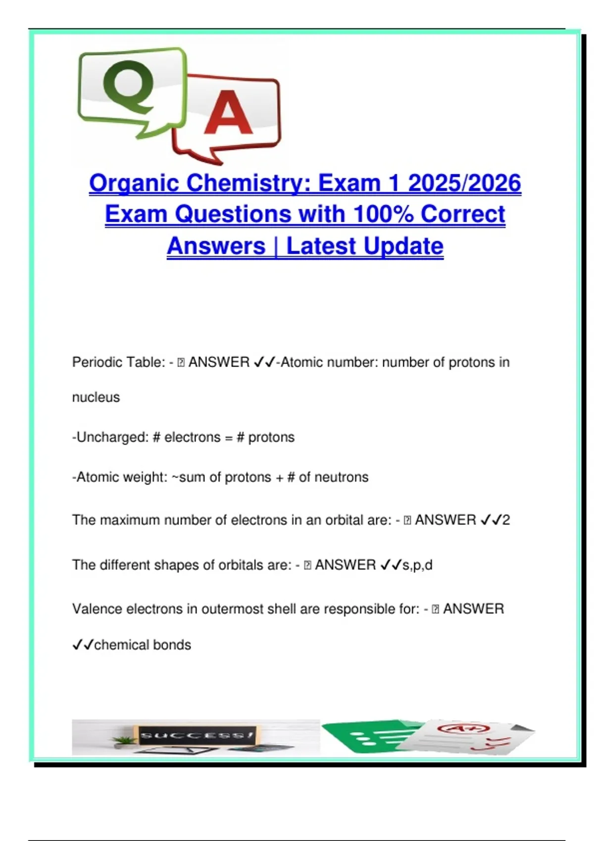Organic Chemistry Exam 1 Study Guide (2025/2026) – Bonding, Resonance ...