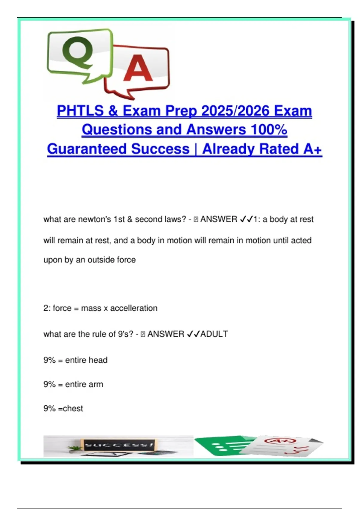PHTLS & Trauma Exam Prep (100+ Q&A) – Shock Types, Spinal Injury, Burns ...