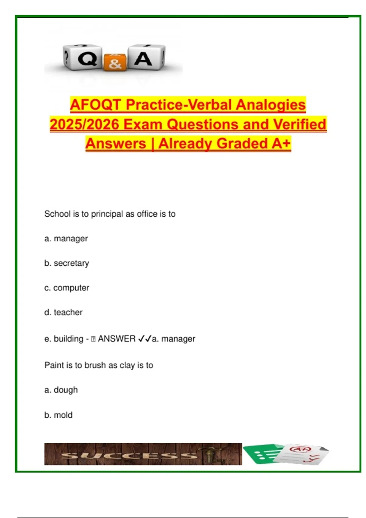 AFOQT 2025/2026 Verbal Analogies – 70+ Practice Questions with Answers ...