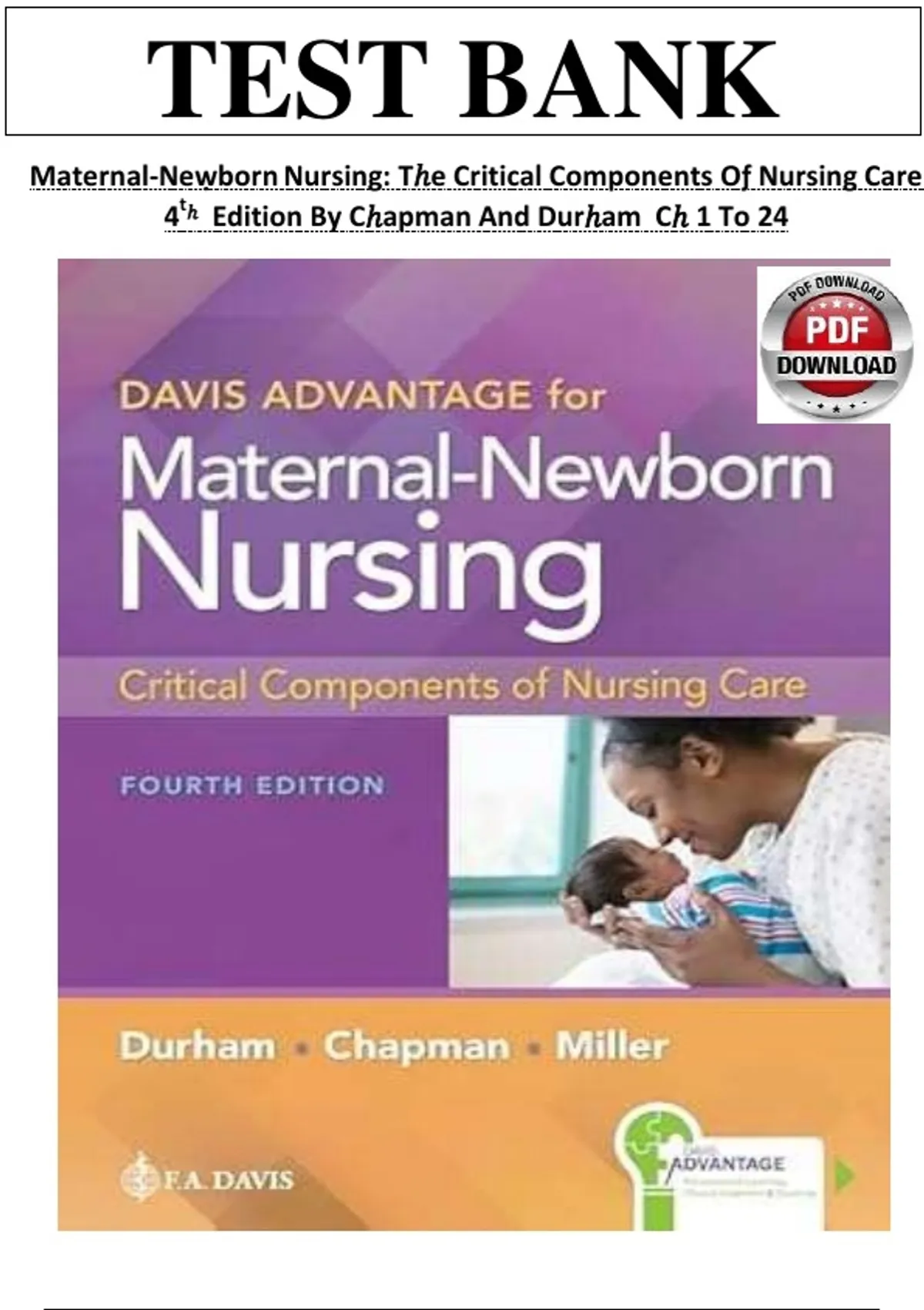 Full Test Bank – Maternal-Newborn Nursing: The Critical Components of ...