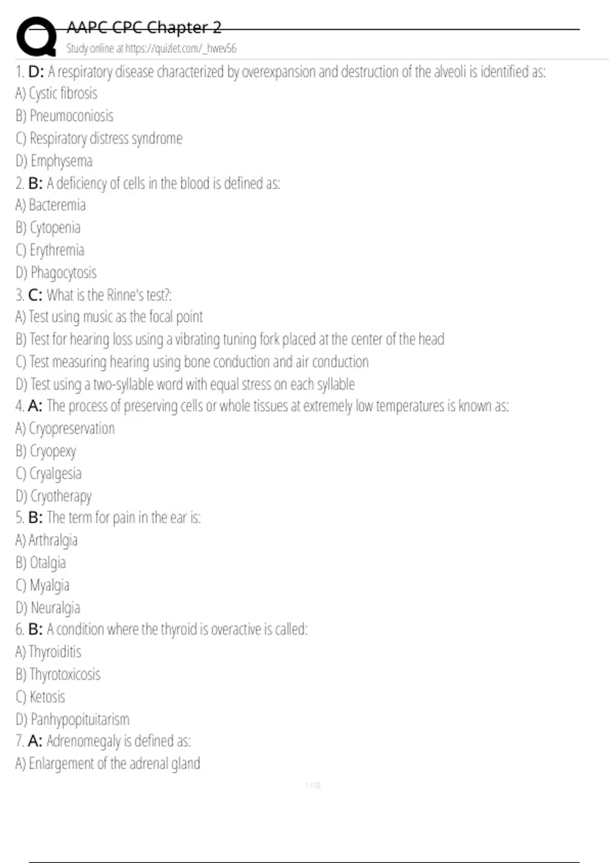 AAPC CPC Chapter 2 Exam Questions and Answers 100% Pass |Verified and ...