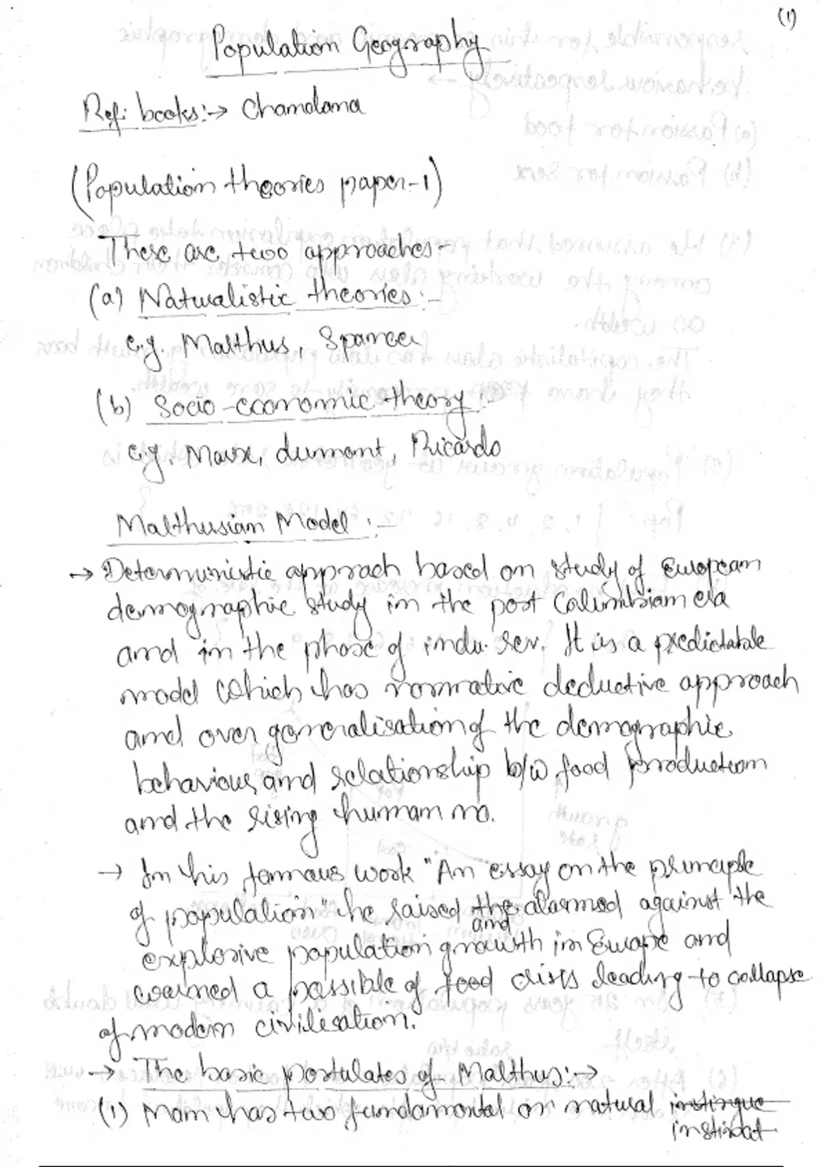Human Geography-Population and Settlement Geography-Comprehensive ...