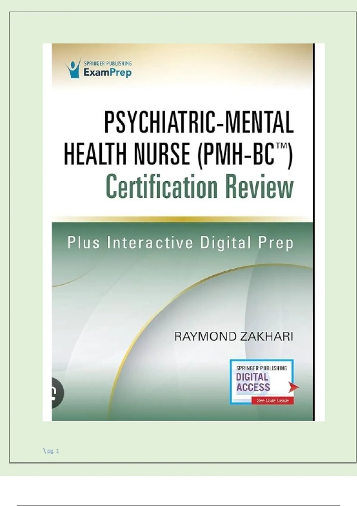 ANCC Psychiatric Mental Health Nursing (PMH-BC) Certification Exam New ...