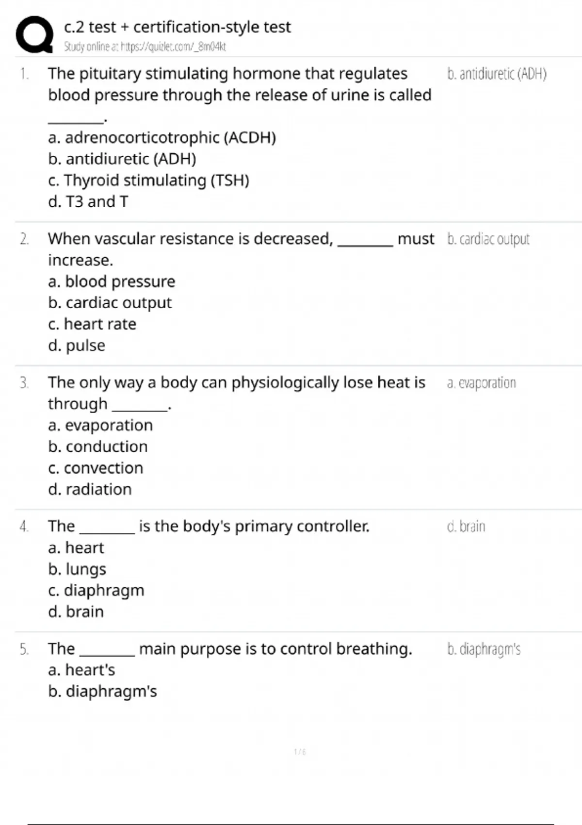 Chapter 2 Test & Certification-Style Exam / Comprehensive Assessment ...