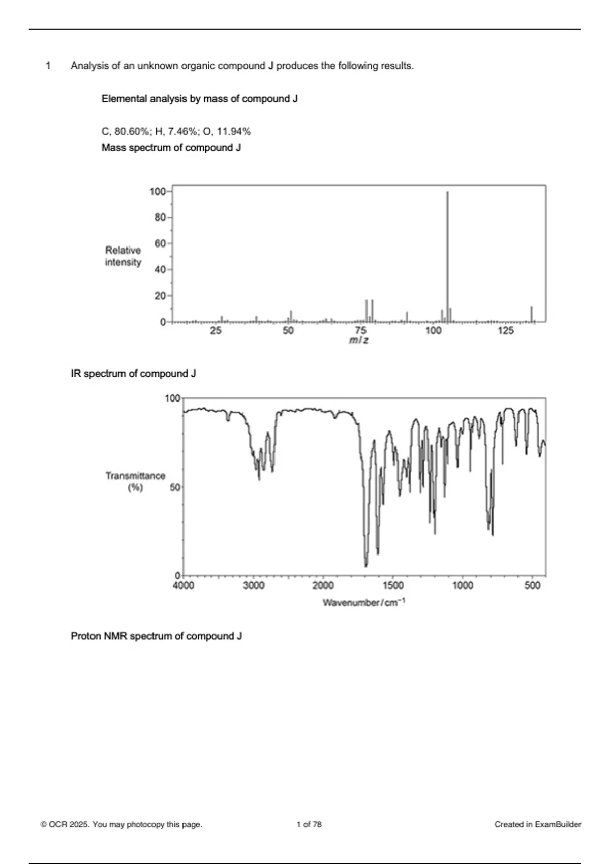 OCR A LEVEL CHEMISTRY analytical teqniques ALL QUESTIONS - Exam 3 ...