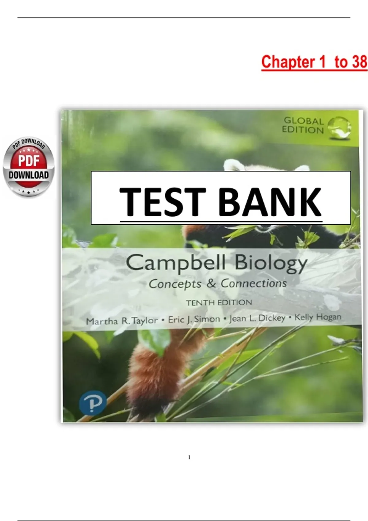 Test Bank for Campbell Biology: Concepts & Connections (10th Edition ...
