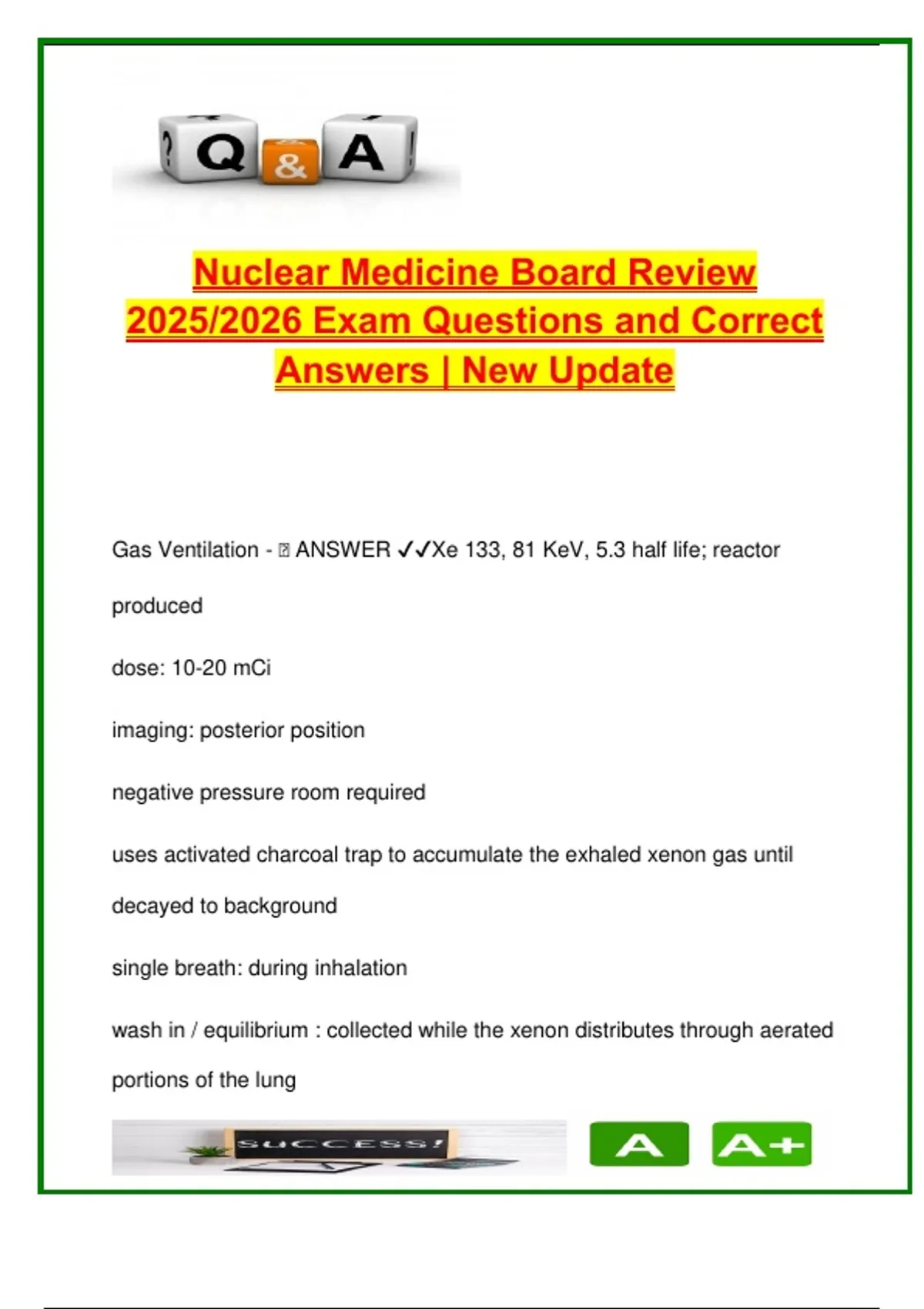 Nuclear Medicine – Board Review 2025/2026 | 200+ Questions with ...