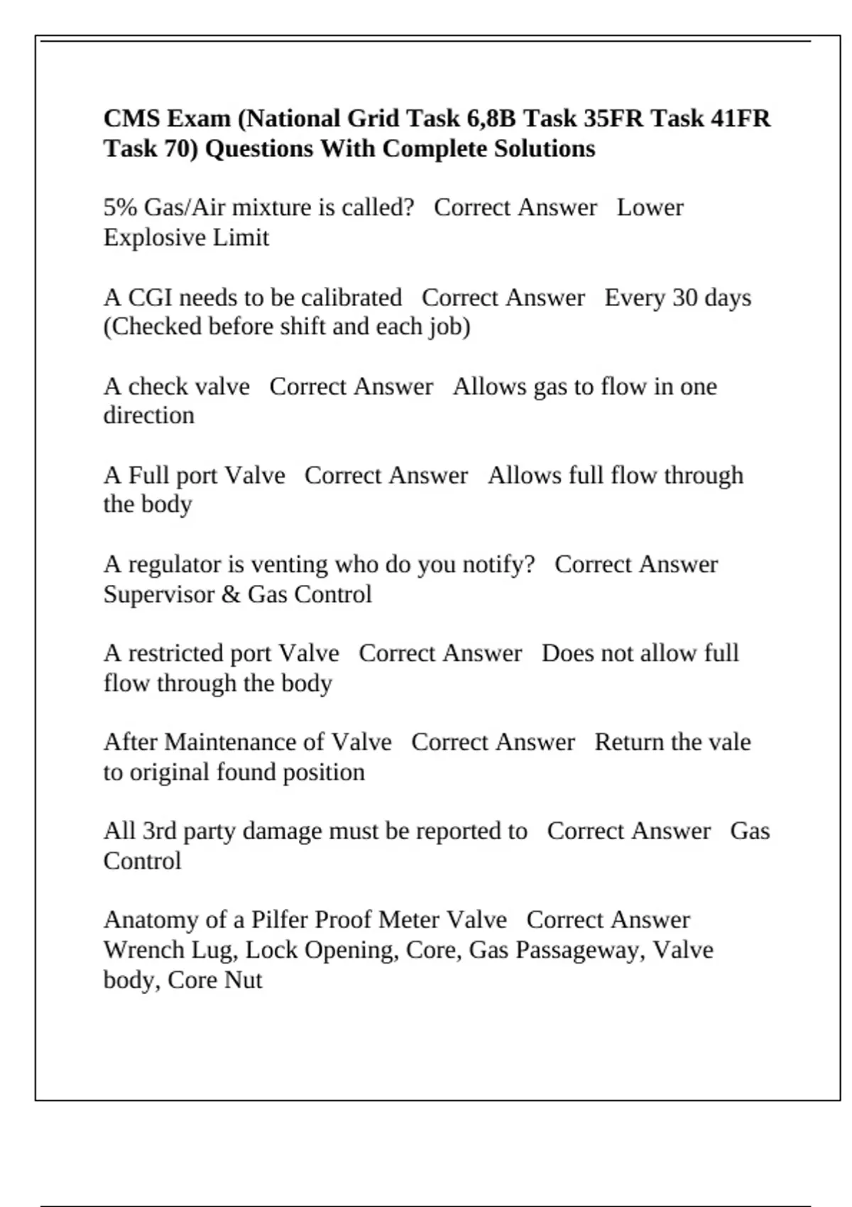 CMS Exam (National Grid Task 6,8B Task 35FR Task 41FR Task 70 ...