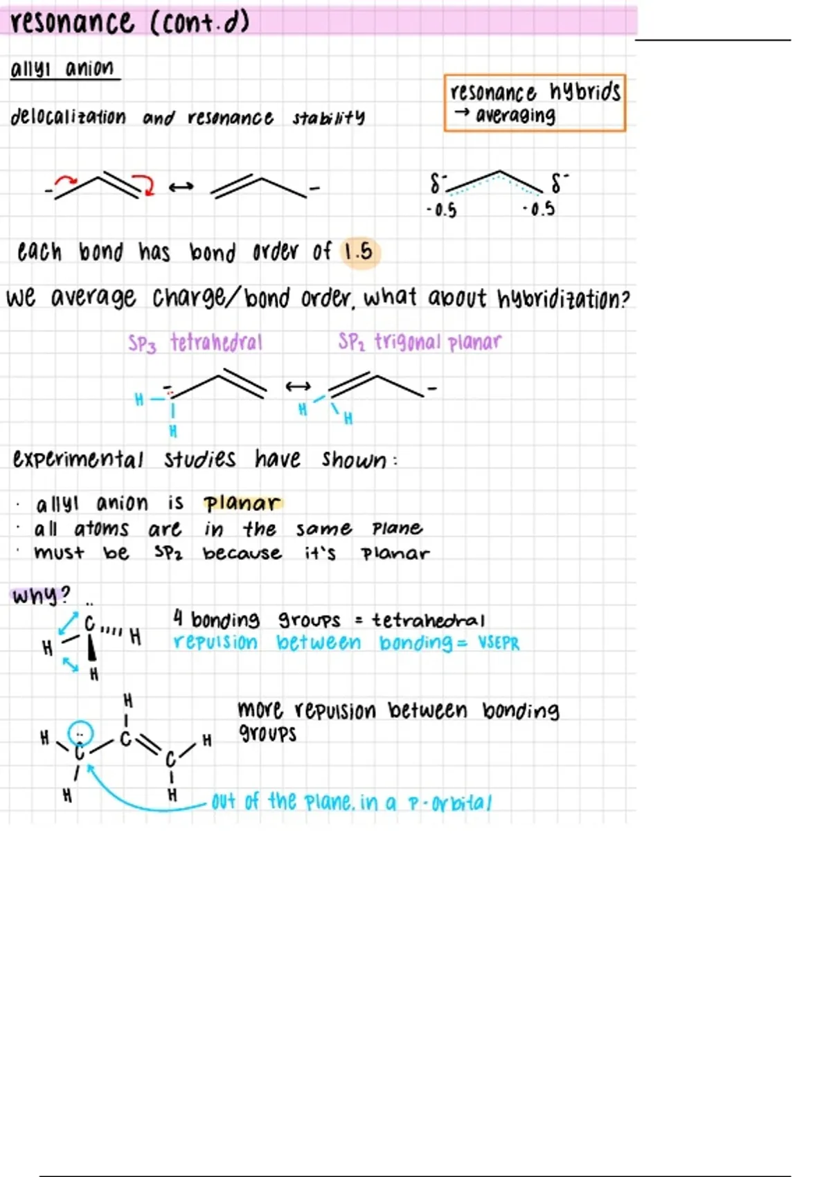 Organic Chemistry Resonance Structures (continued) - CHEM12A - Stuvia US