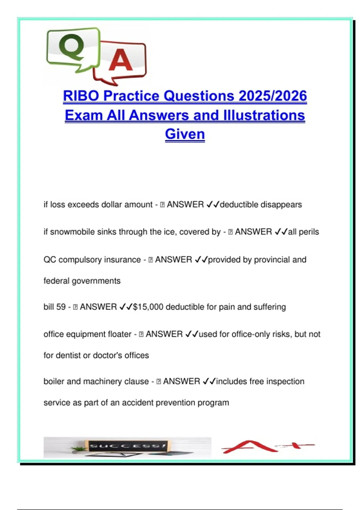 RIBO Practice Questions 2025/2026 – 130 Questions with Verified Answers ...