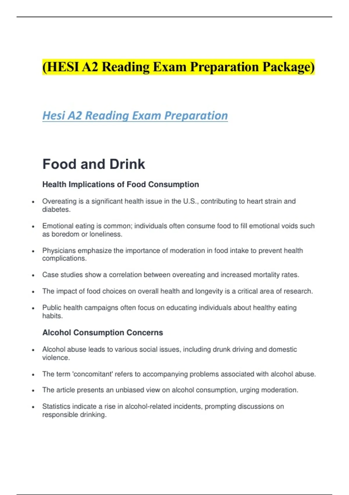 HESI A2 Reading Exam Preparation Package 2025/2026 – Complete Study ...