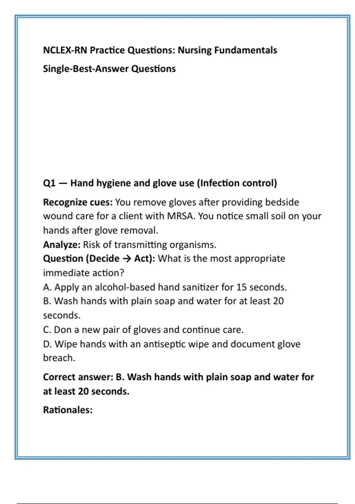 250+ original NGN-style NCLEX-RN Test Bank Qs on Fundamentals of ...