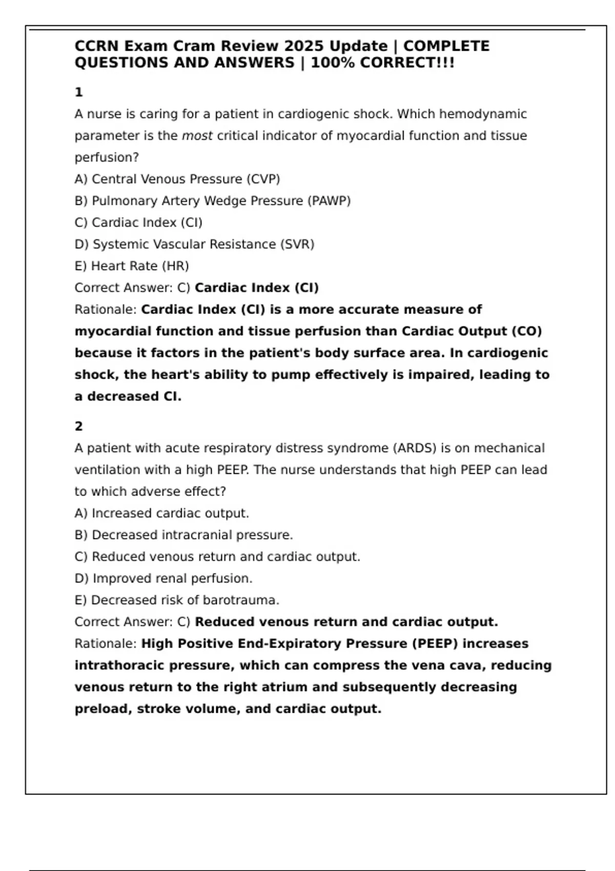 CCRN Exam Review 2025 – Critical Care Registered Nurse Certification ...