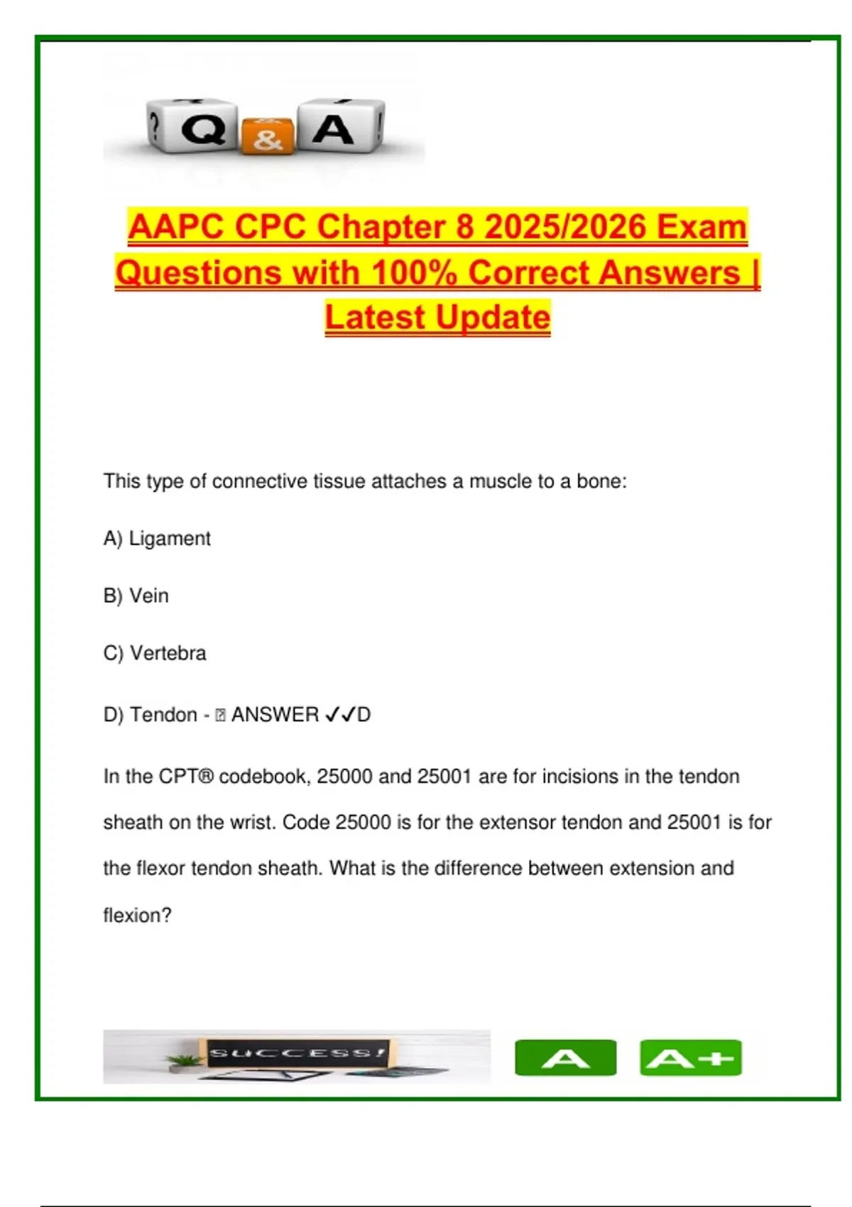 AAPC CPC Chapter 8 Practice | 2025/2026 | 80 Questions with Answers ...