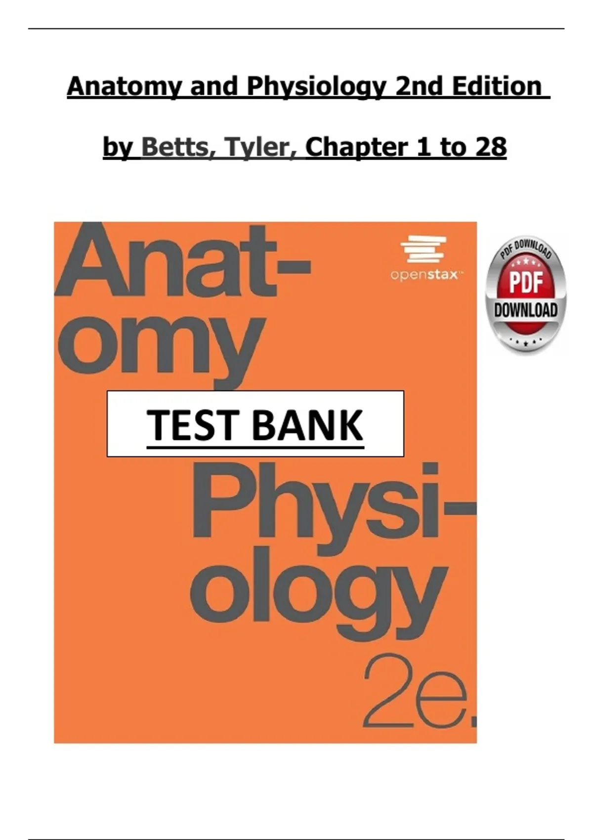 Anatomy and Physiology – 2nd Edition by Betts, Tyler et al. | Complete ...