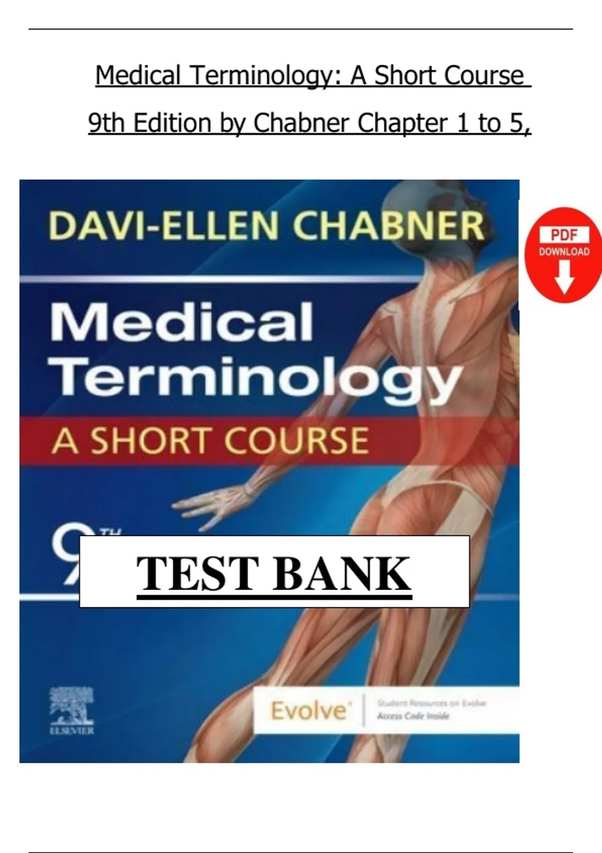Medical Terminology: A Short Course – 9th Edition by Davi-Ellen Chabner ...