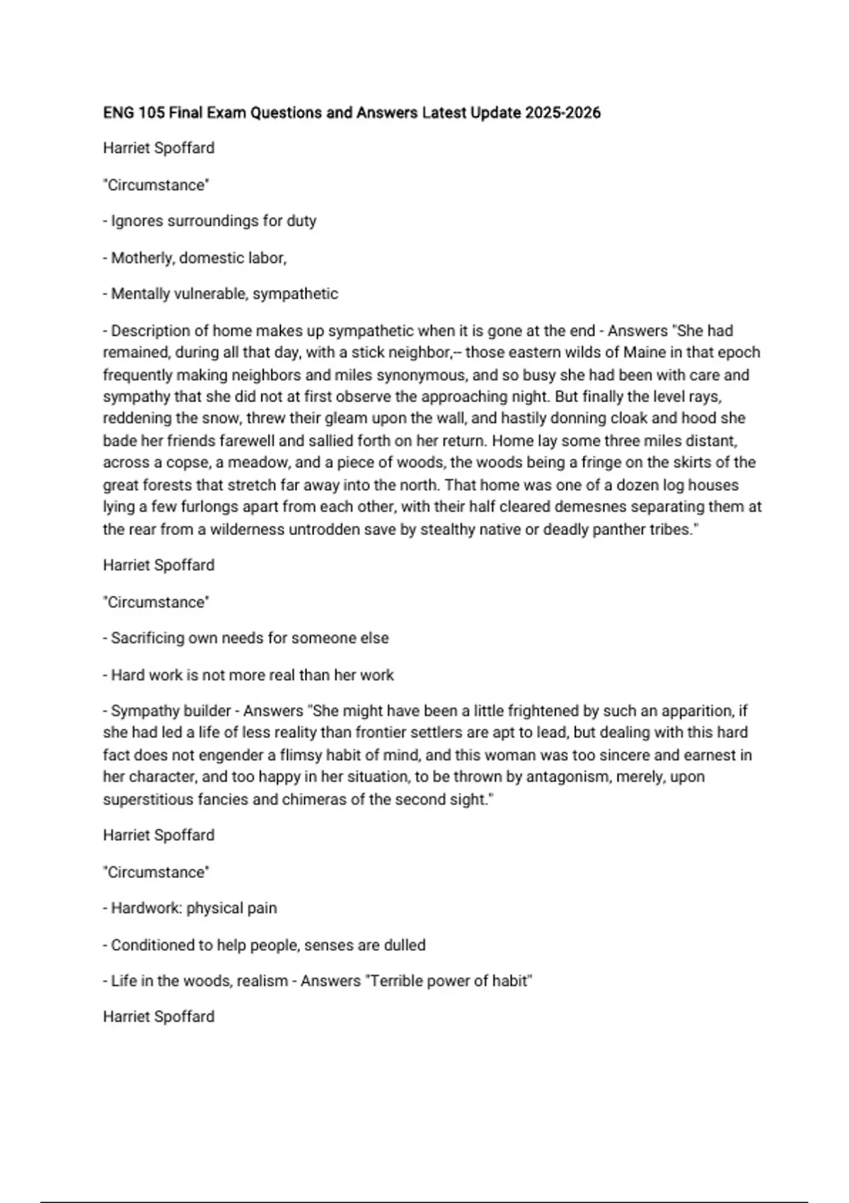 ENG 105 Final Exam Questions and Answers Latest Update - ENG 105 ...
