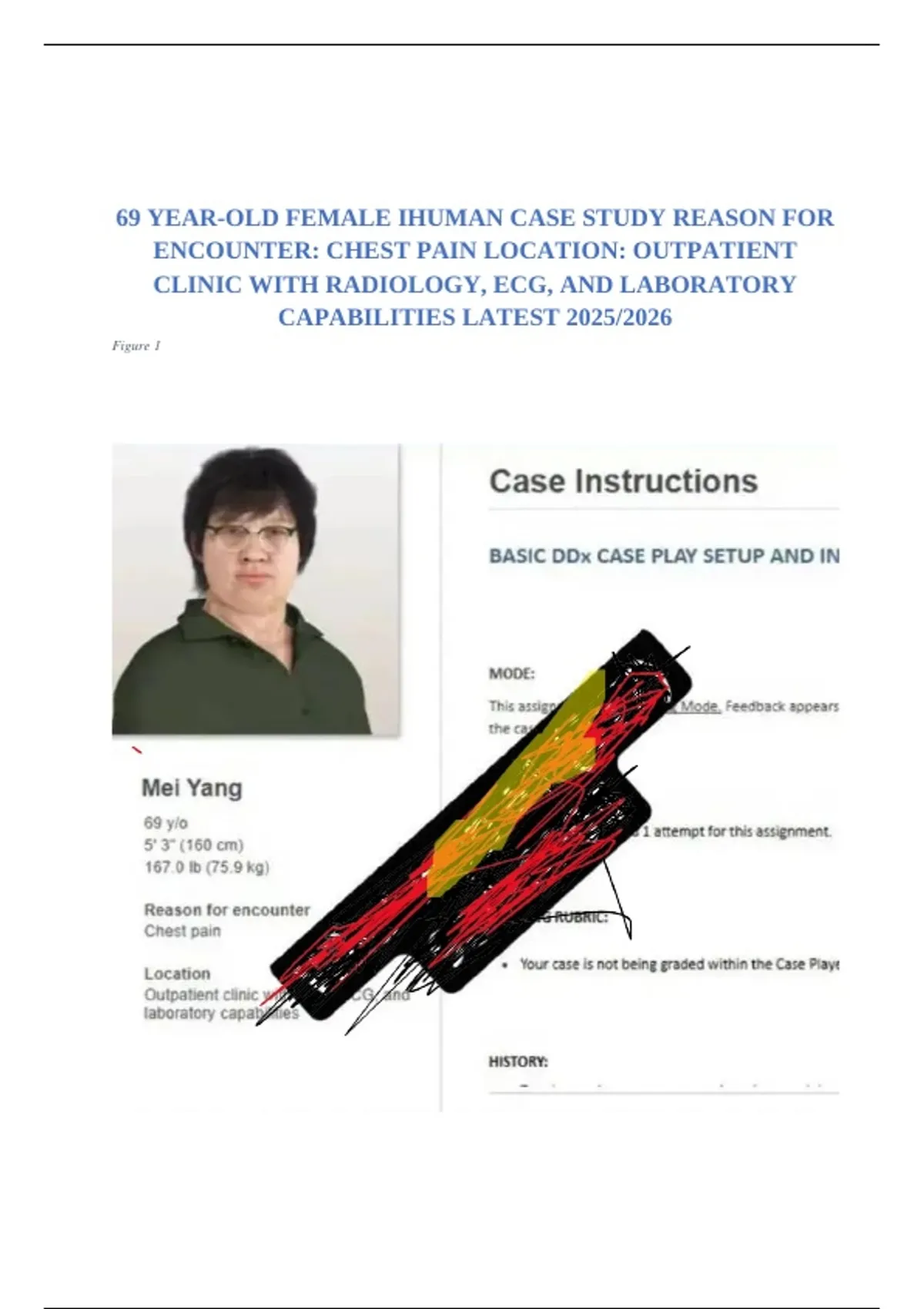 i-Human Case Study - 69-Year-Old Female | Reason for Encounter: Chest Pain at Outpatient Clinic ...