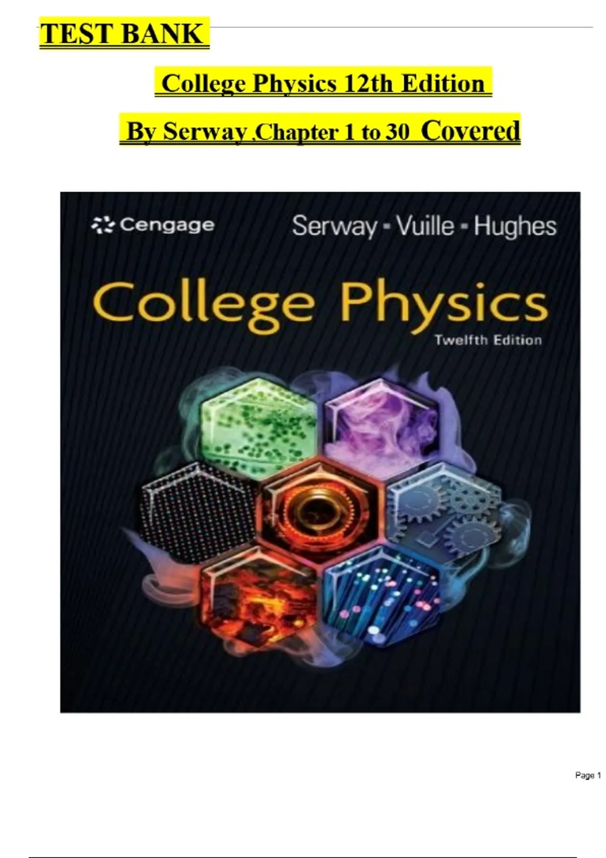 College Physics 12th Edition By Serway - Test Bank, All 30 Chapters ...