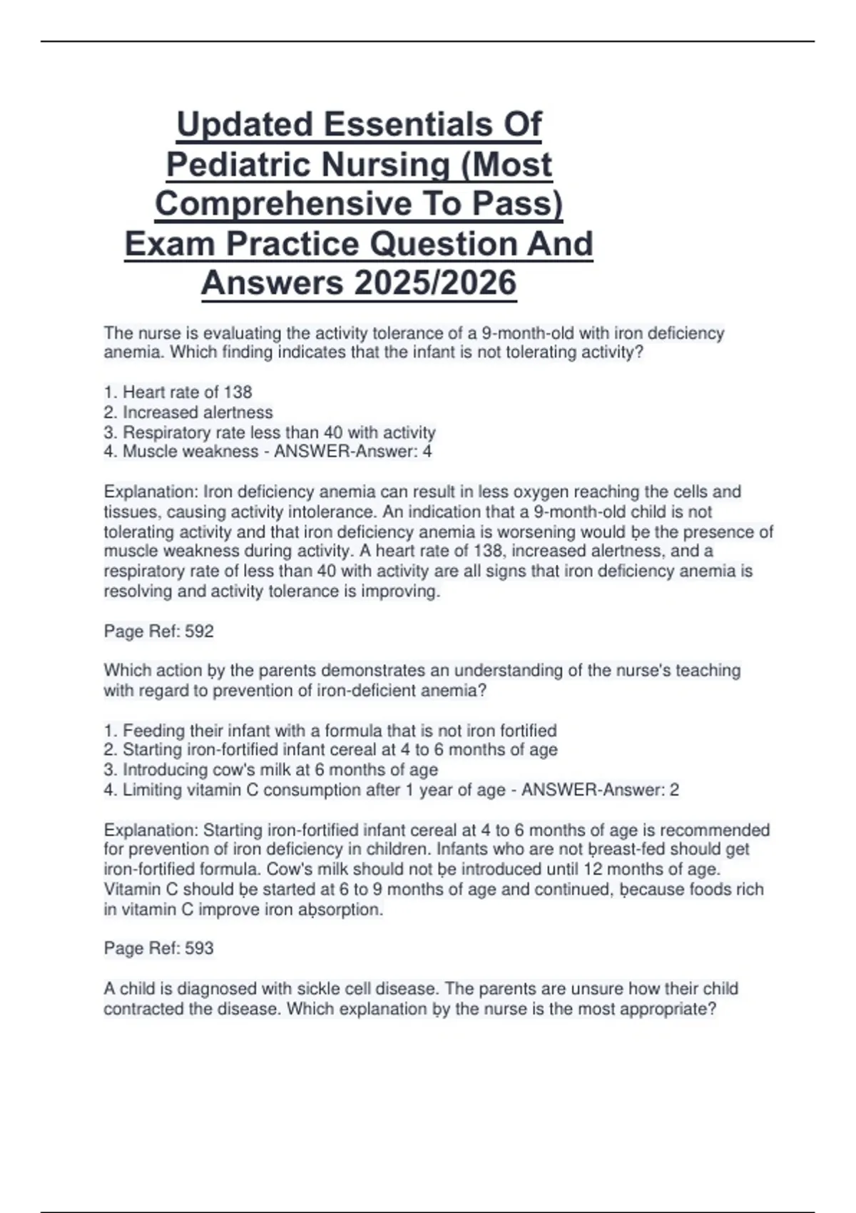 Package deal for Essentials Of Pediatric Nursing Updated Essentials Of ...