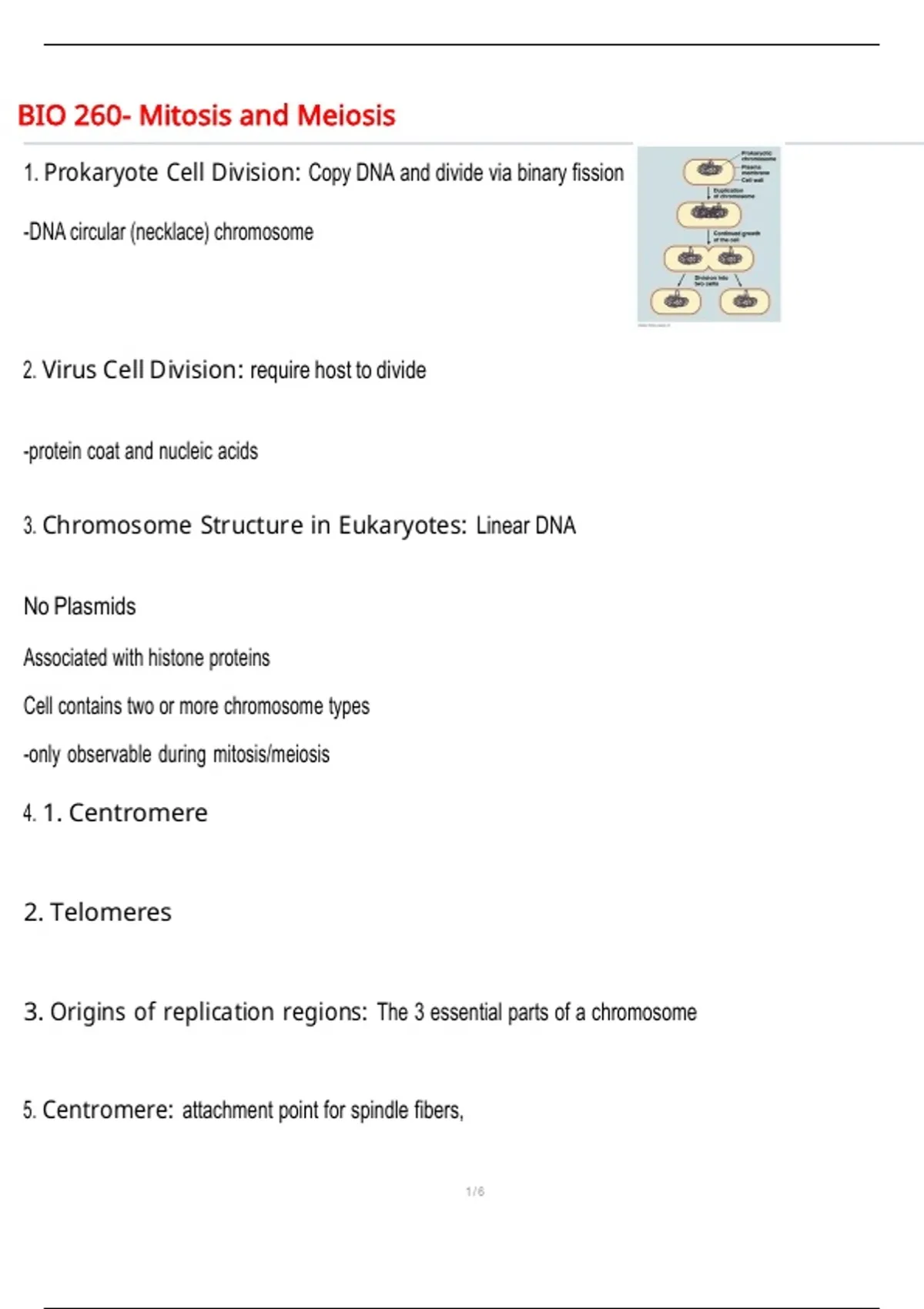 BIO 260- Mitosis and Meiosis Questions with 100% Correct Answers ...