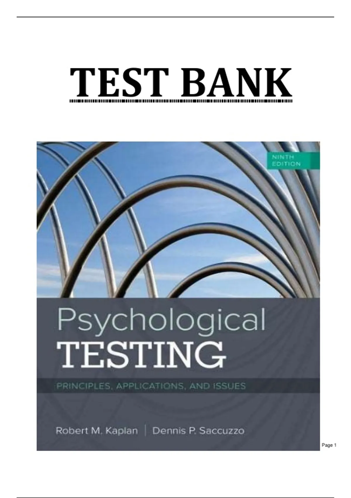 Full Test Bank – Psychological Testing: Principles, Applications, and ...