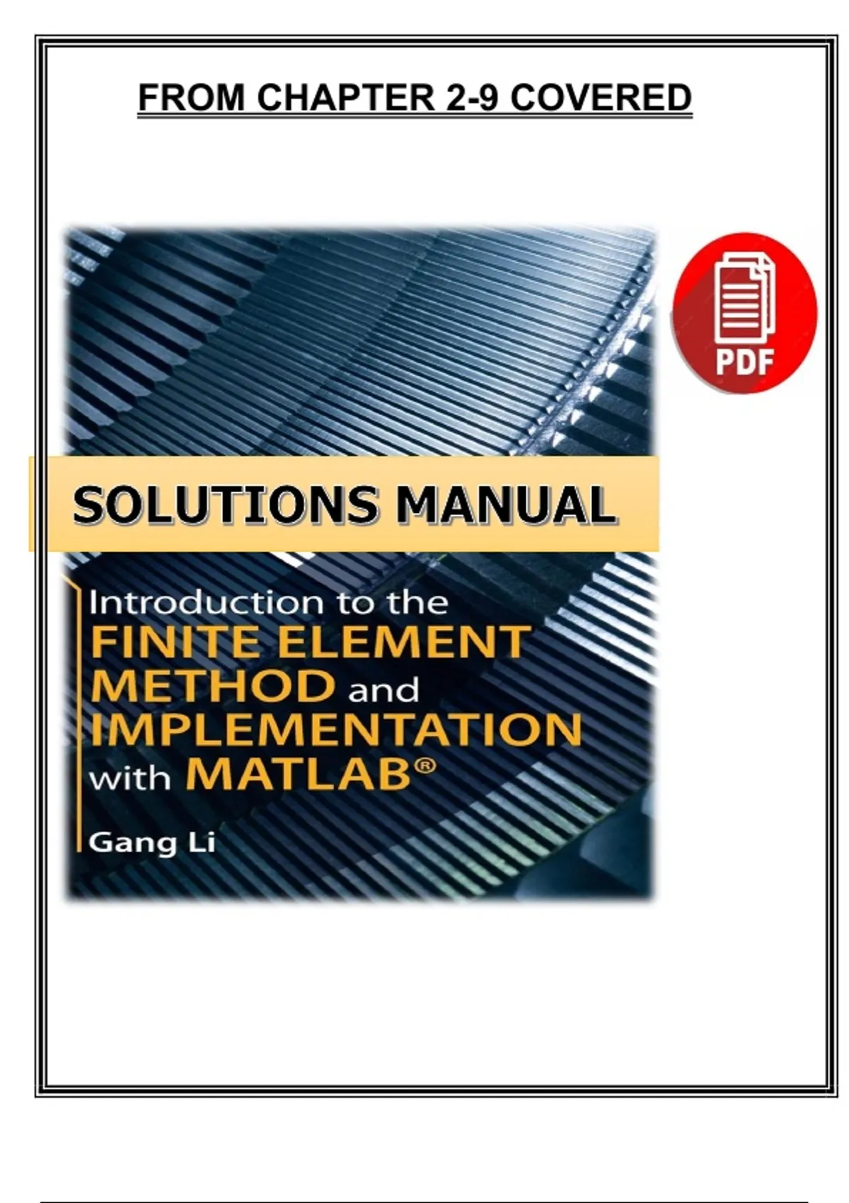 Solutions Manual – Introduction to the Finite Element Method with ...