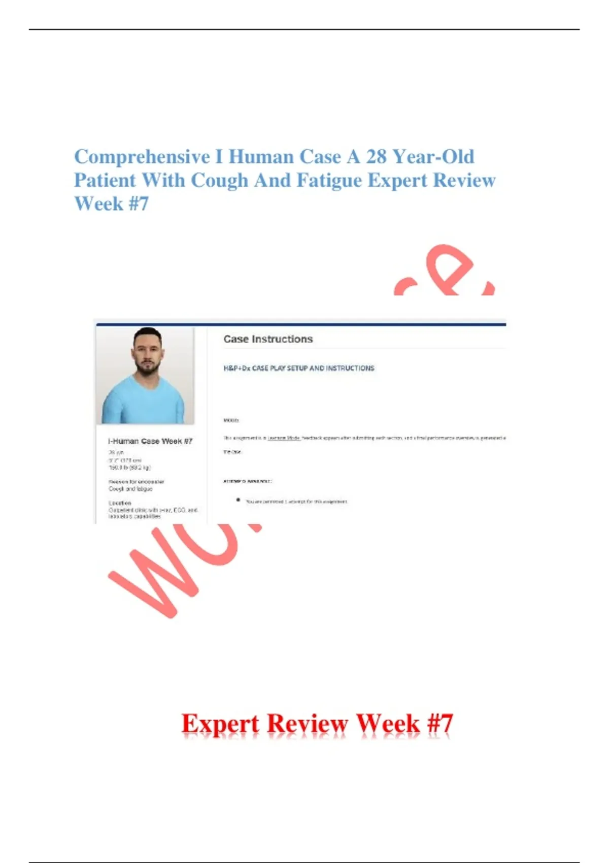 Comprehensive iHuman Case Study: 62-Year-Old Male with “I’m Peeing All ...