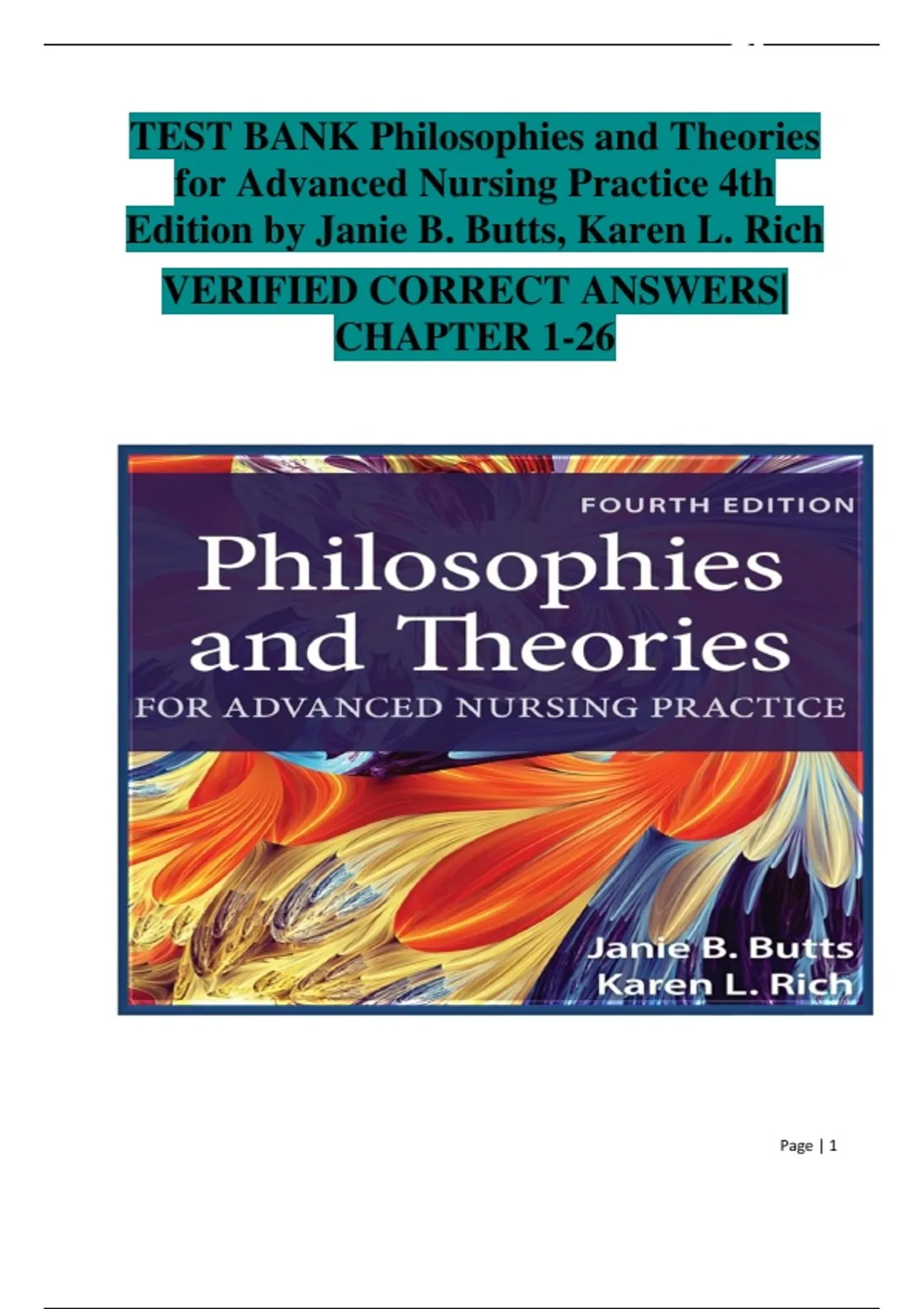 Philosophies and Theories for Advanced Nursing Practice (4th Edition ...