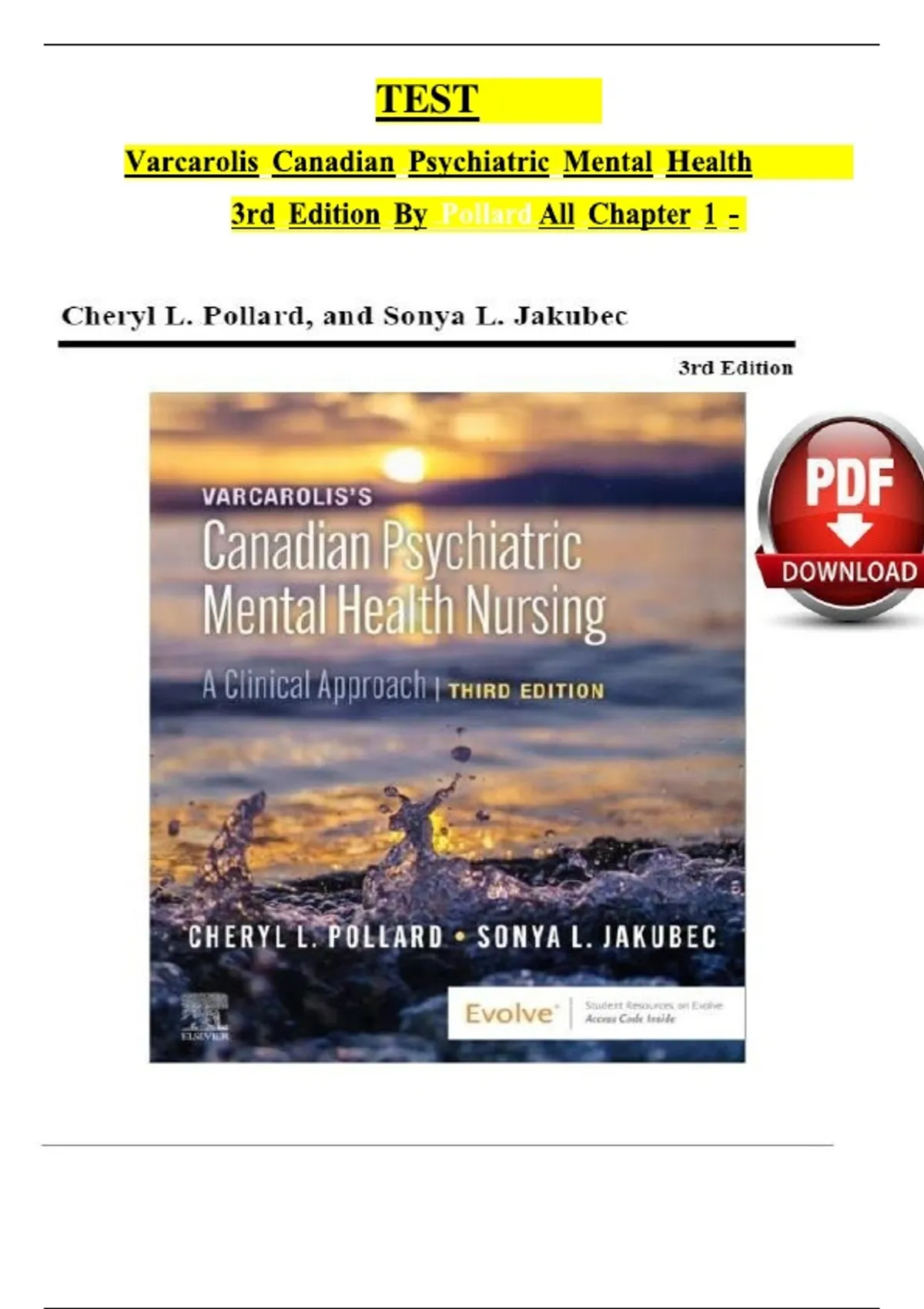 Varcarolis's Canadian Psychiatric Mental Health Nursing 3rdEdition ...