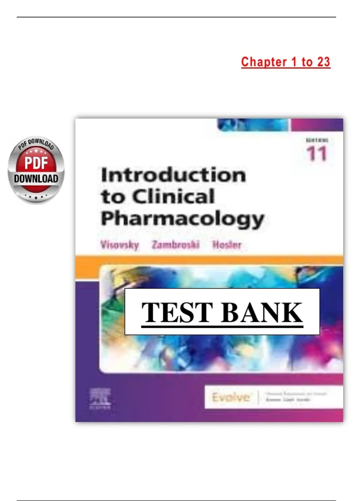 Test Bank for Introduction to Clinical Pharmacology (11th Edition) by ...
