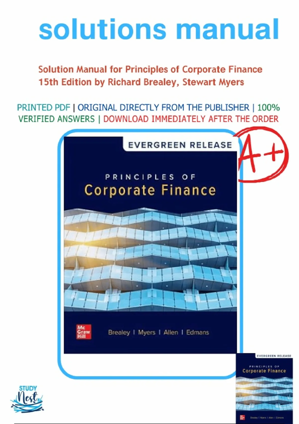 Solution Manual for Principles of Corporate Finance 15th Edition by ...