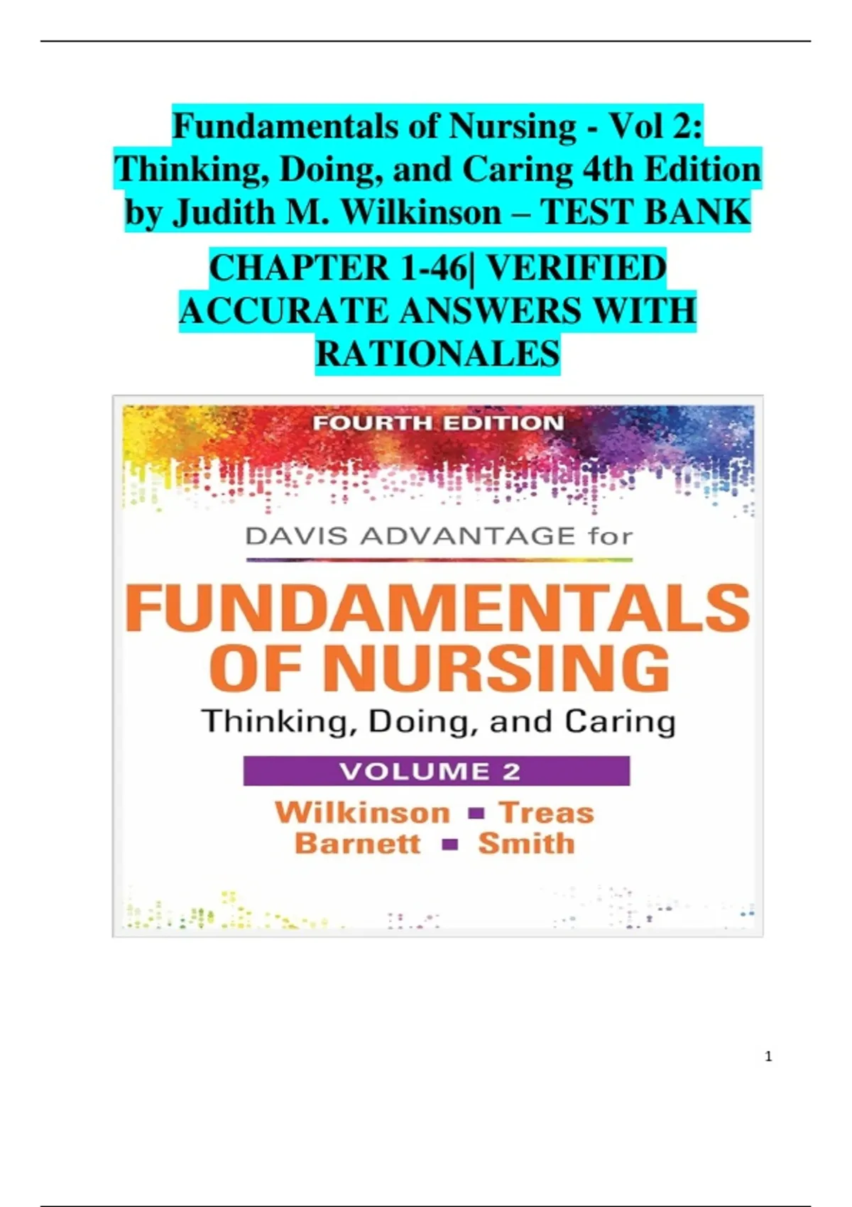 Fundamentals of Nursing – Volume 2: Thinking, Doing, and Caring (4th ...