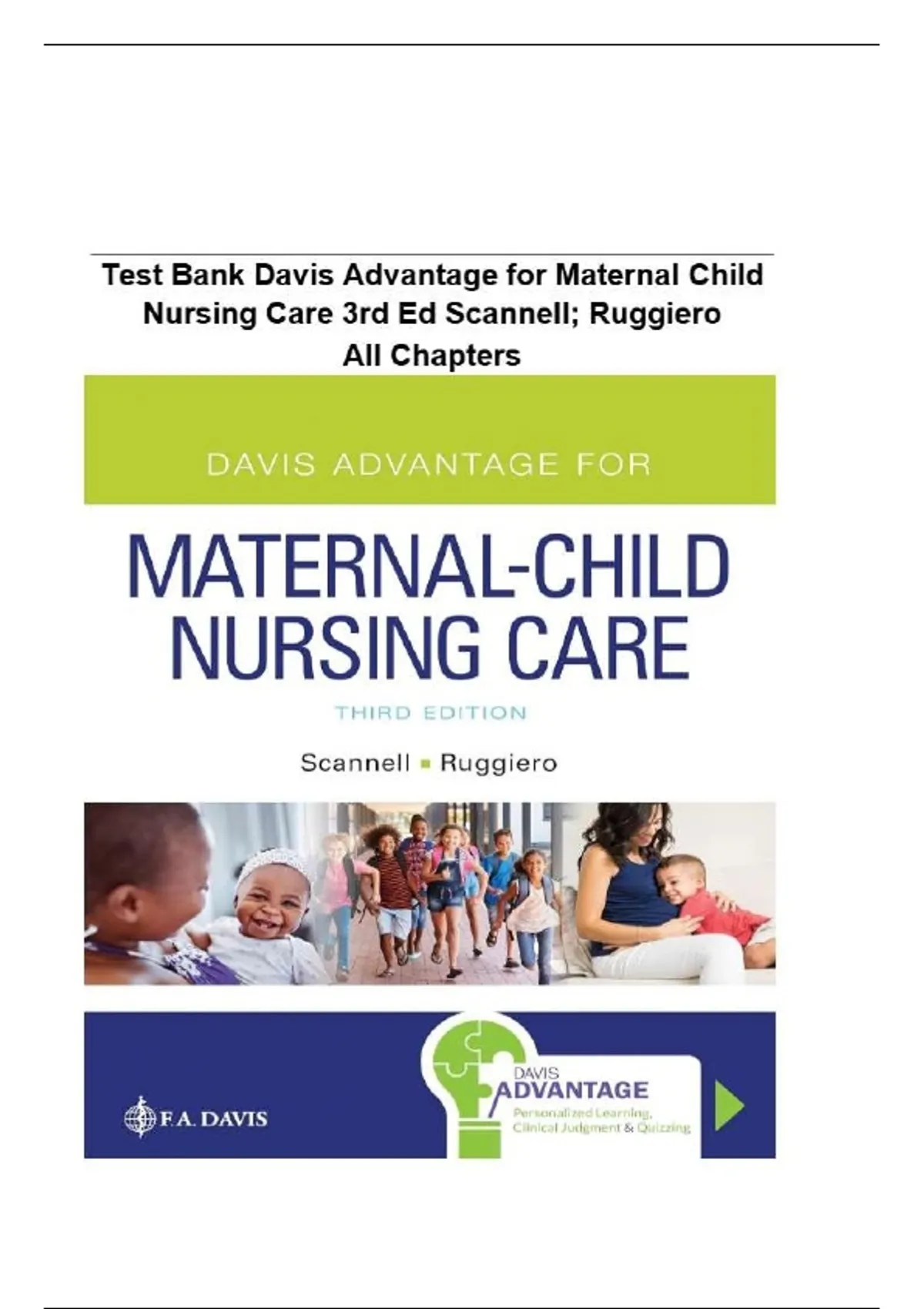 Test Bank for Davis Advantage for Maternal Child Nursing Care 3rd ...