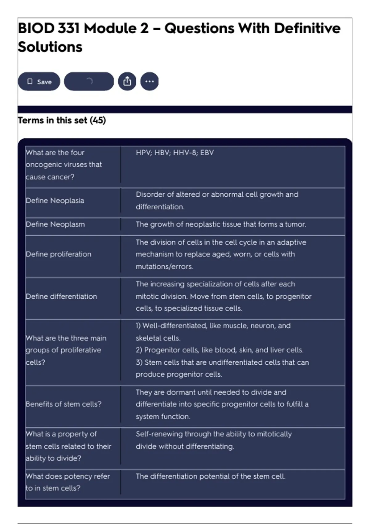 BIOD 331 Module 2 – Questions With Definitive Solutions - BIOD 331 ...