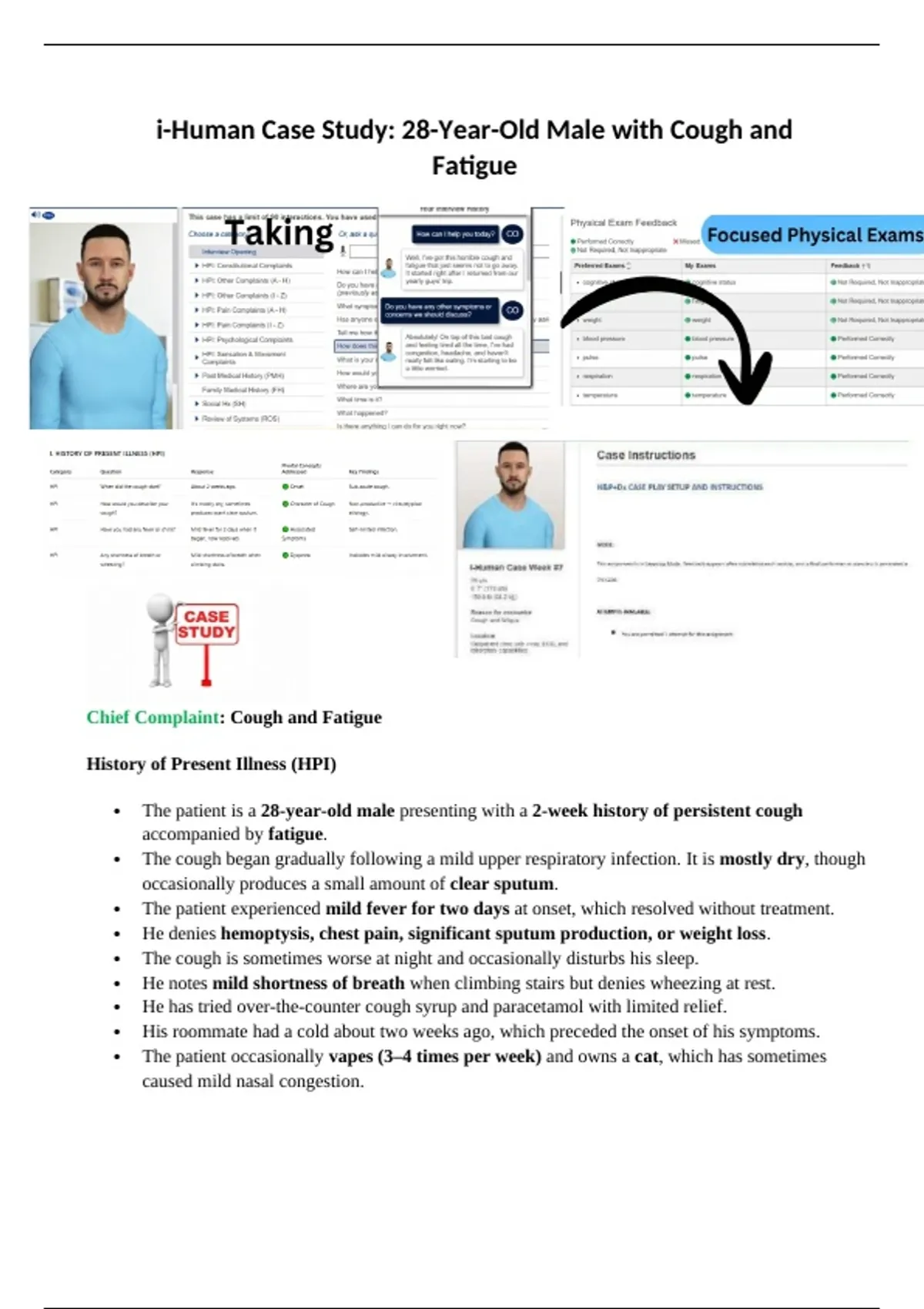 Comprehensive i-Human Case Study: 28-Year-Old Male Presenting with ...