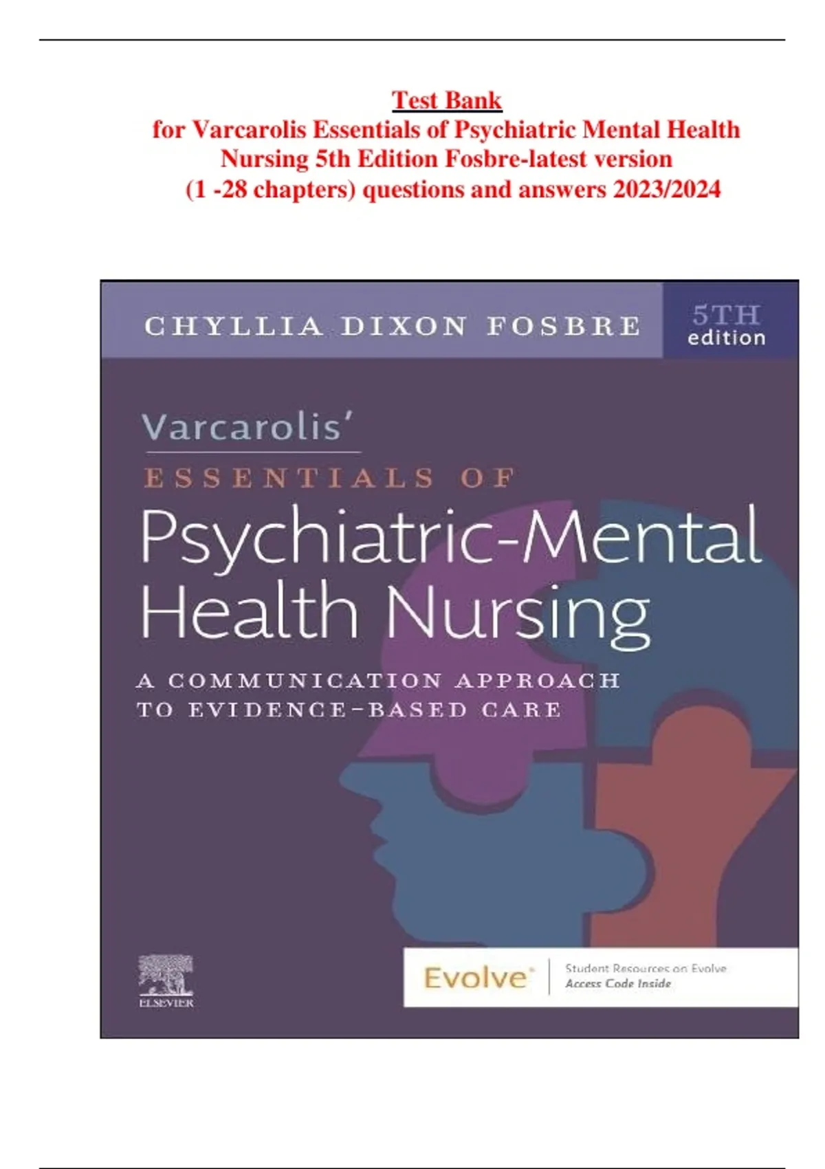 Varcarolis’ Essentials of Psychiatric Mental Health Nursing (5th ...