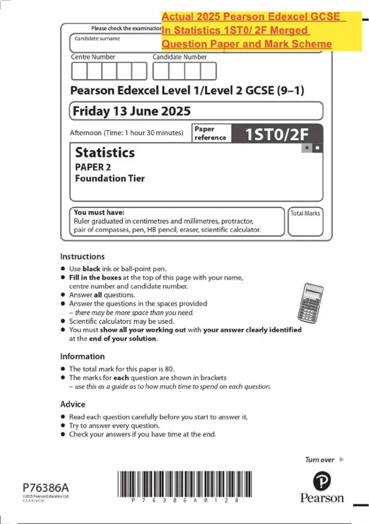 Actual 2025 Pearson Edexcel GCE In Portuguese 9PG0/02 Translation into ...