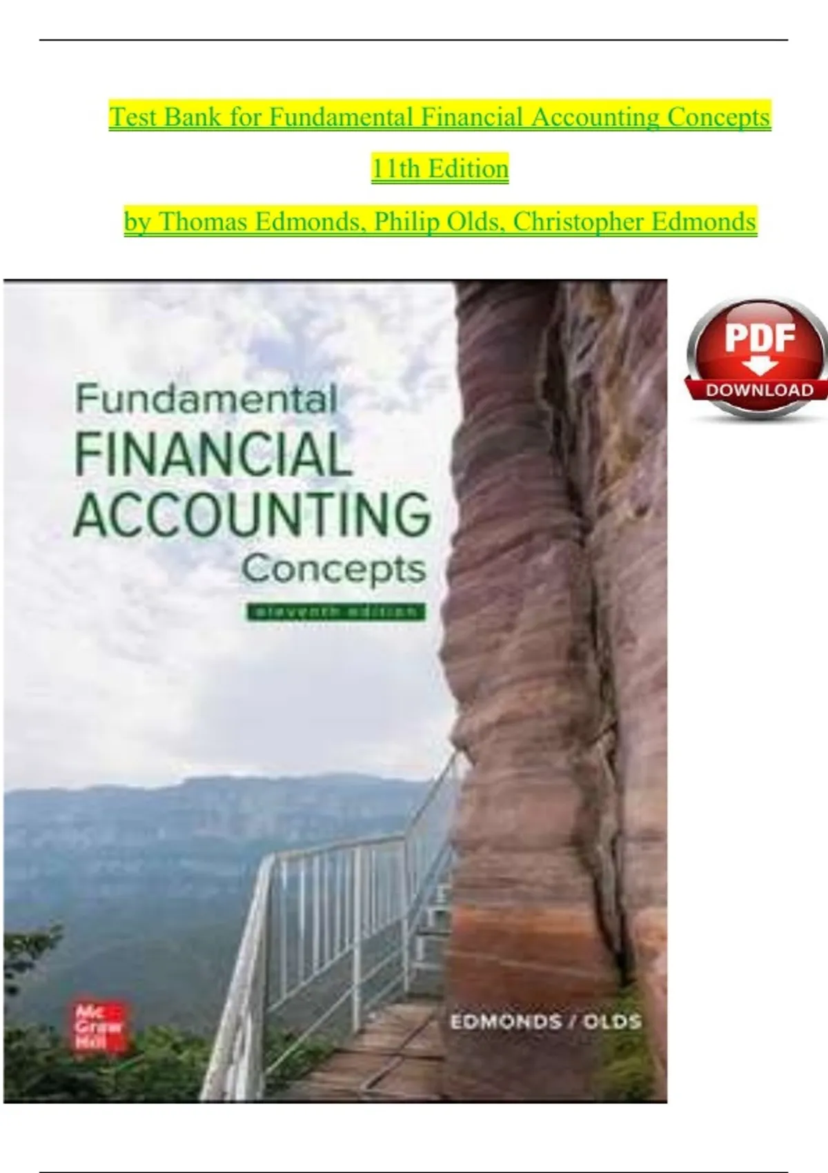 Test Bank for Fundamental Financial Accounting Concepts 11th Edition by ...