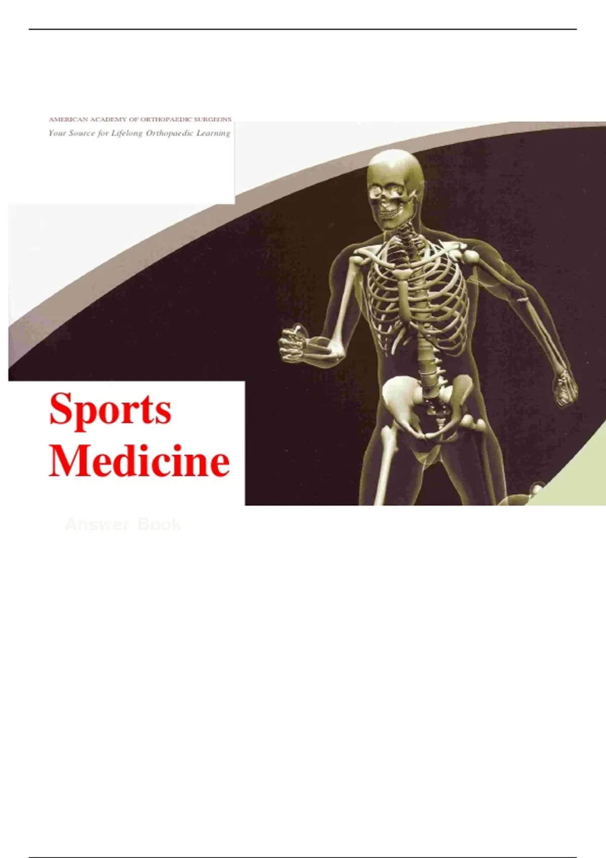 Sports Medicine Examination Answer Book: Clinical Scenarios and ...