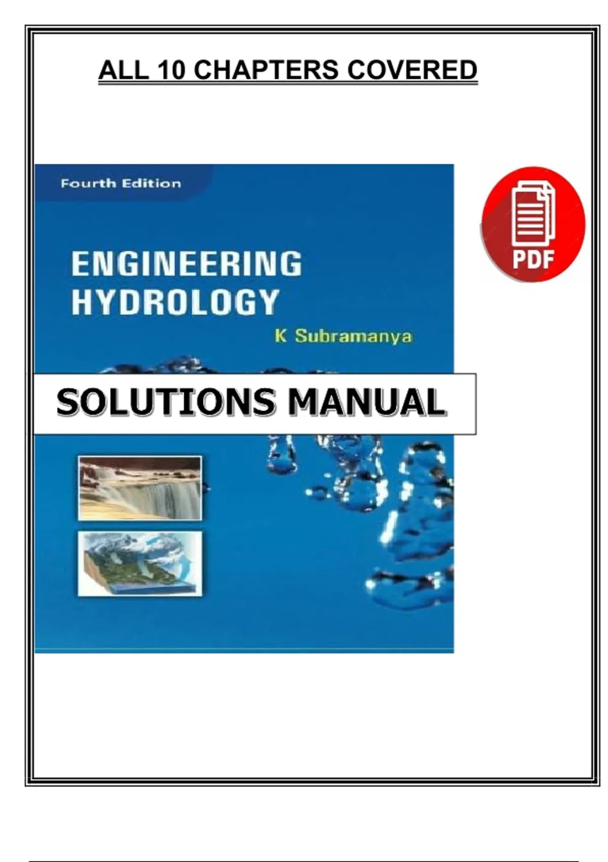 Engineering Hydrology (4th Edition, 2014) – Solutions Manual – by ...