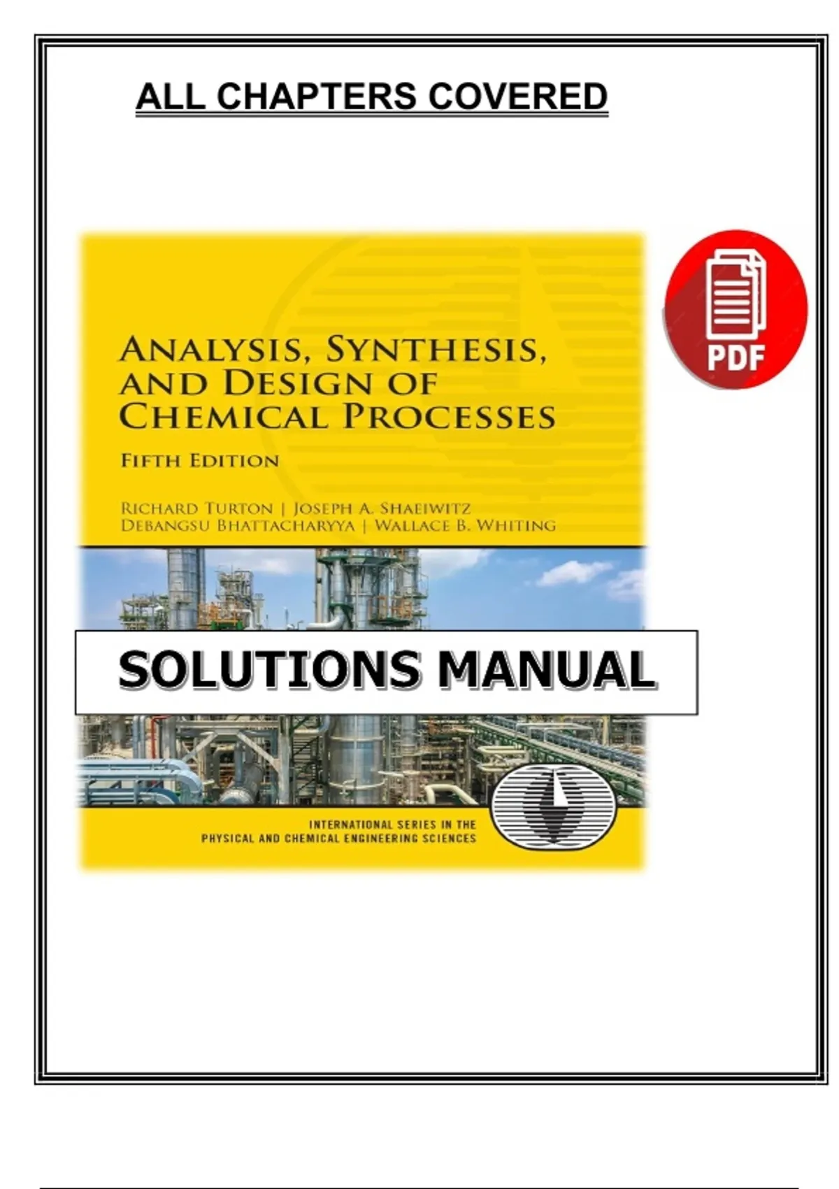 Analysis, Synthesis, and Design of Chemical Processes (5th Edition ...