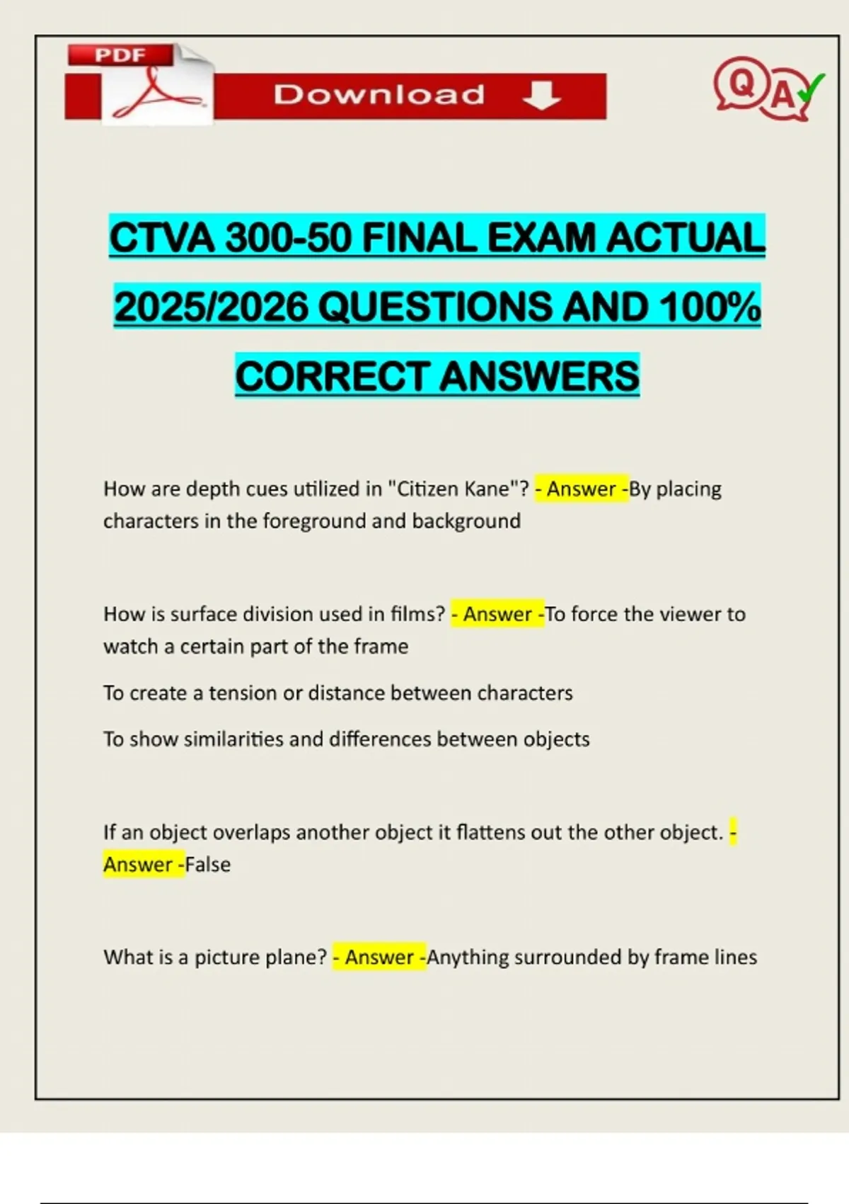CTVA 300-50 FINAL EXAM ACTUAL 2025/2026 QUESTIONS AND 100% CORRECT ...