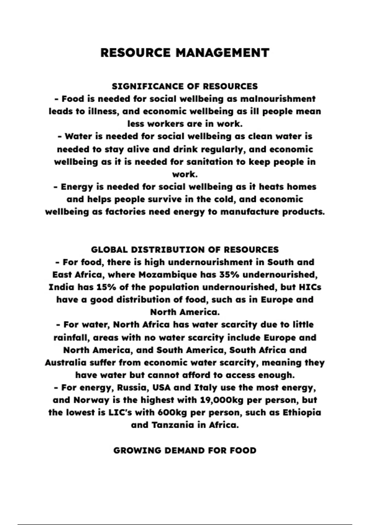 GCSE AQA Geography Paper 1 & 2 - Fully Summarised Notes - Geography ...